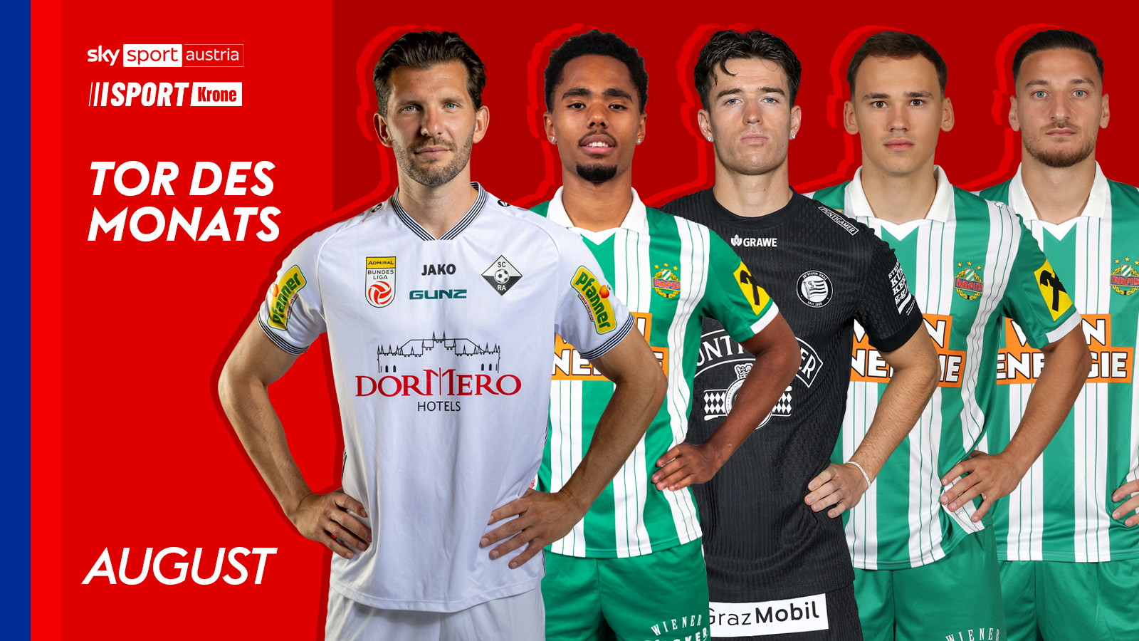 VOTING: Wer hat das Tor des Monats August erzielt? - Sky Sport Austria